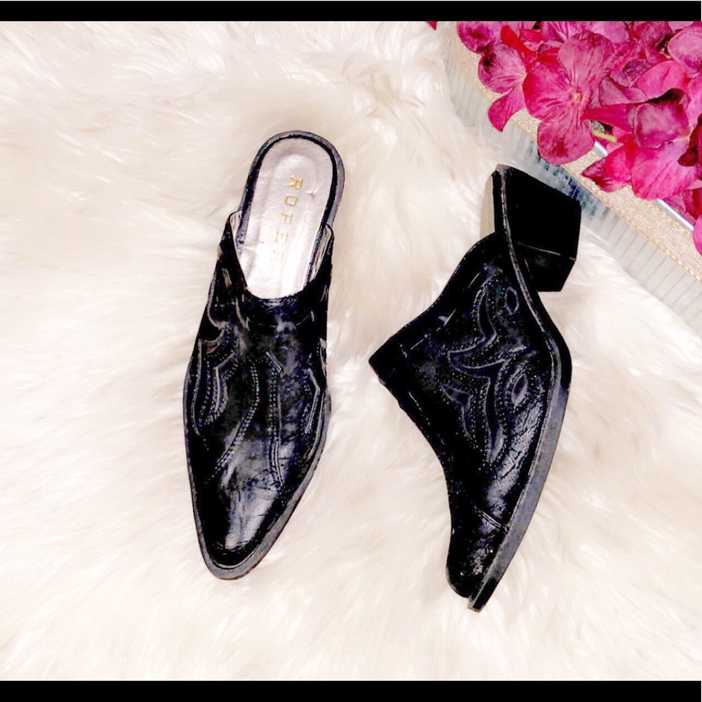 Roper Western Leather Mule - Gem